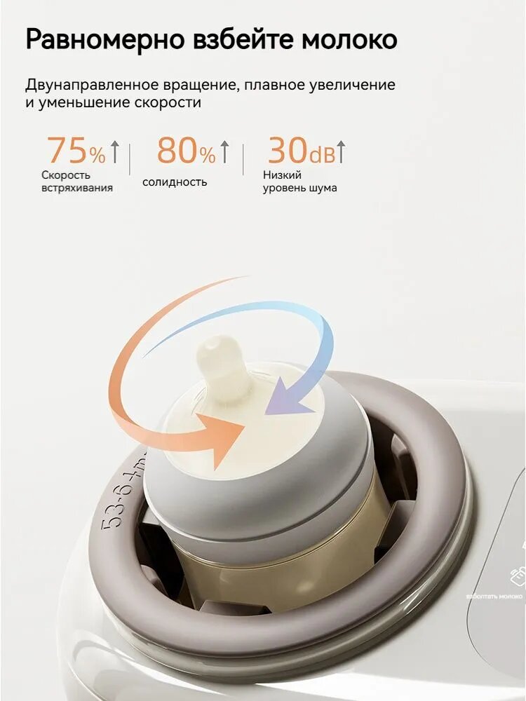 Lechin Milk Warmer IFM001 Baby Bottle Warmer Intelligent Thermostat Milk Bottle Sterilizer White — фото 1