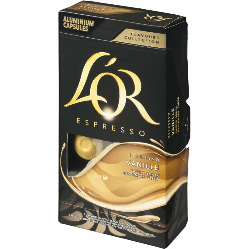 Кофе в капсулах L'OR Espresso Vanilla натуральный жареный молотый 10шт/уп, 2121829