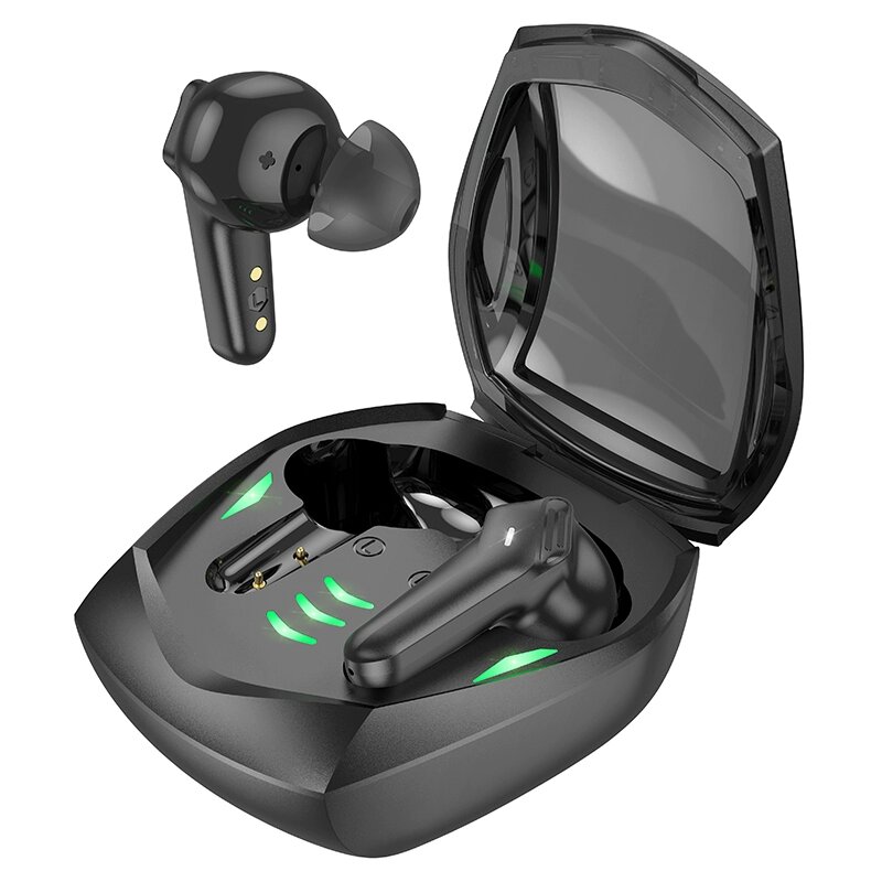 HOCO EW28 Истинно-беспроводные Bluetooth-наушники для игр с 7-часовой батареей, 60 мс низкой задержки, черный цвет