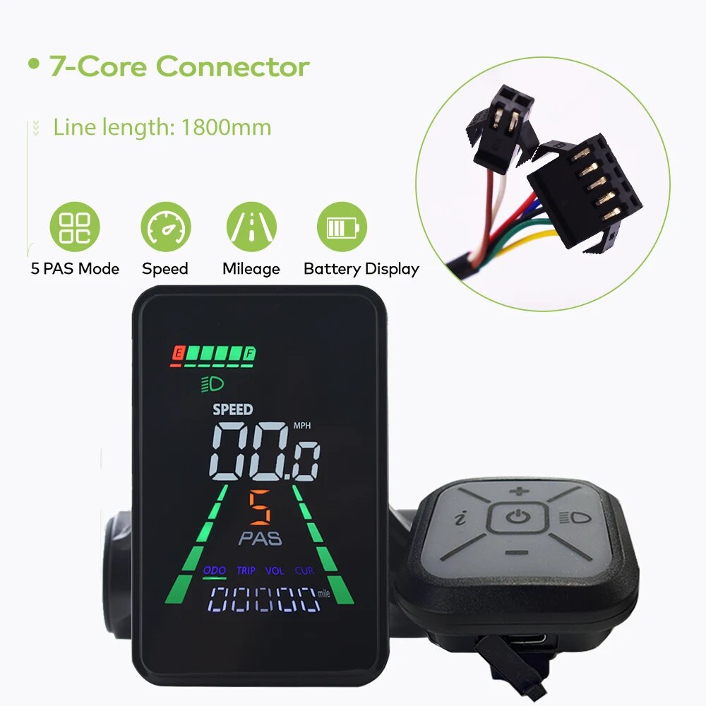 Дисплей для электровелосипеда Haytrix L5, черный, SM 7PIN