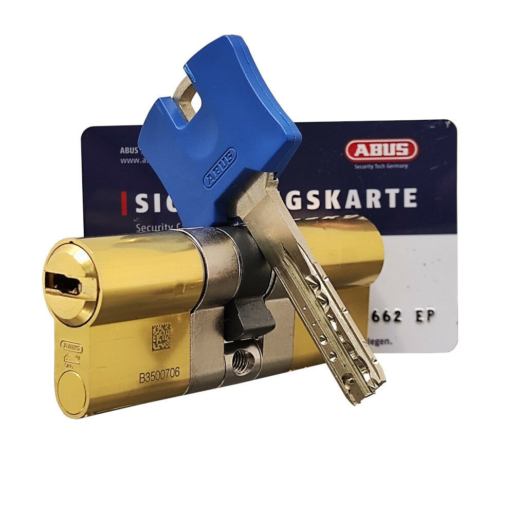 ABUS Цилиндровый механизм ABUS BRAVUS 3500. MX Magnet (100)30/70 ключ/ключ, блестящая латунь