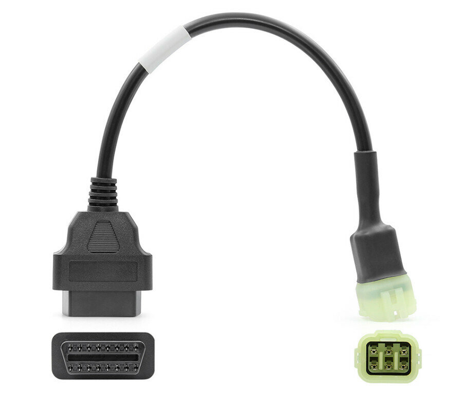 Переходник автосканера для мотоциклов Kawasaki 6 pin на OBD2
