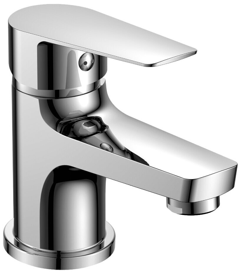 Смеситель Rossinka S35-11 для раковины монолитный излив, латунь, хром