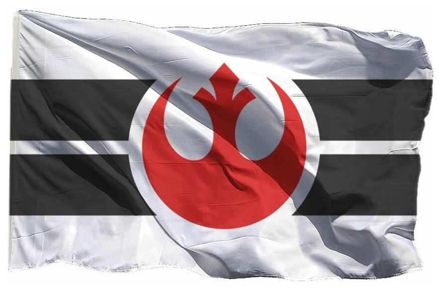 Флаг Альянса повстанцев из Звёздных войн на сетке, 90х135 см - для улицы, для флагштока