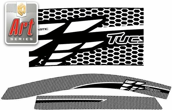 Ветровики дверей Серия "Art" графит Hyundai Tucson Год выпуска 2020-н. в.