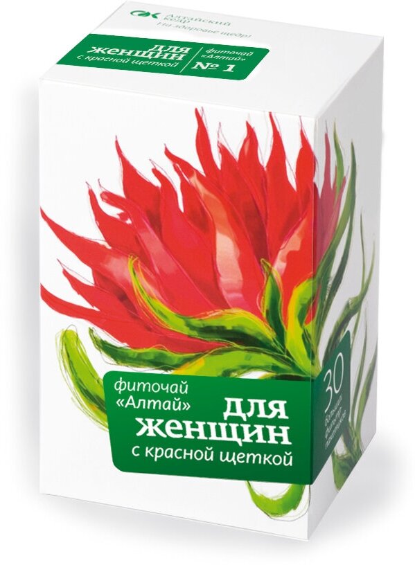 Фиточай Алтай №1 для женщин с красной щеткой 30 ф/п по 2 гр