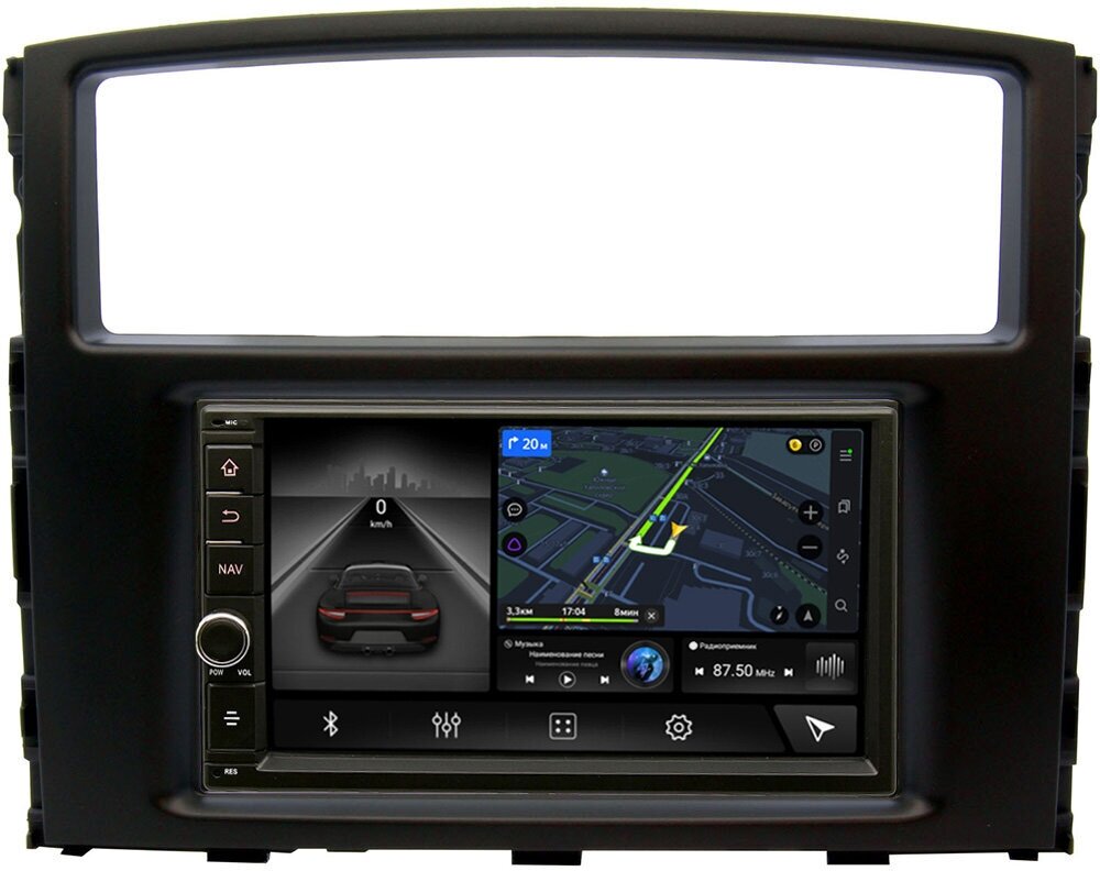 Штатная магнитола Mitsubishi Pajero 4 2006-2024 Canbox M-Line 5601-RP-MMPJ7Xc-24 Android 10 (4G-SIM, 2/32, DSP, IPS) С крутилкой