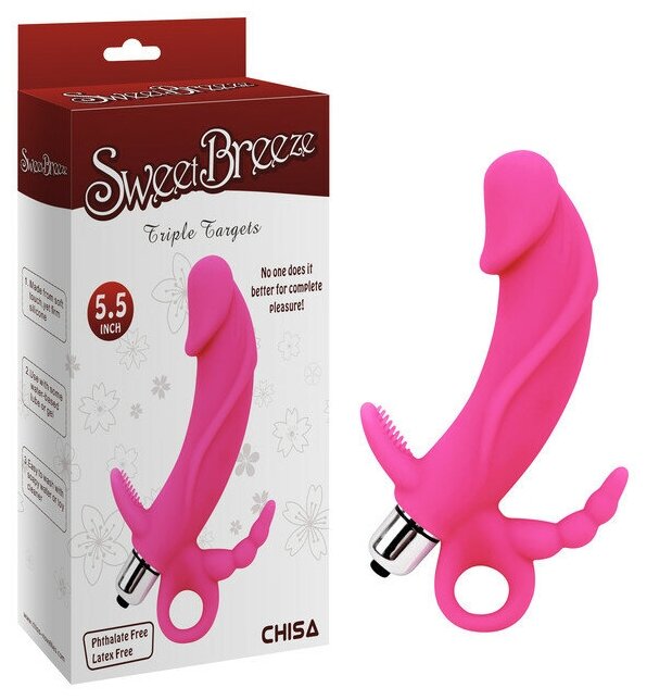 Вибромассажер Triple Targets Pink