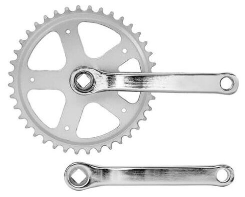 Шатуны STELS HDL-S140 1/2"х3/32" 40Т 165 мм многоскоростные хромированные