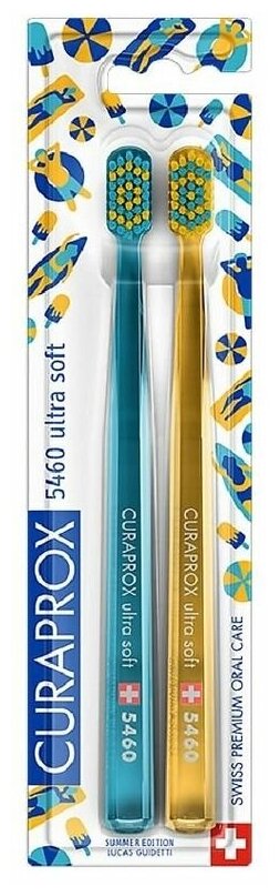 Curaprox Набор щеток зубных для взрослых ультрамягкие Duo Summer Edition 2022 №2 CS5460/2
