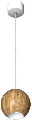 Подвесной деревянный светильник Ledron SPACE R130 Wooden White