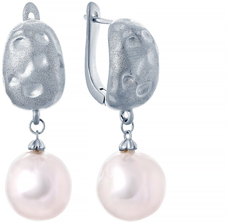 Серьги, серебро, 925 проба, жемчуг