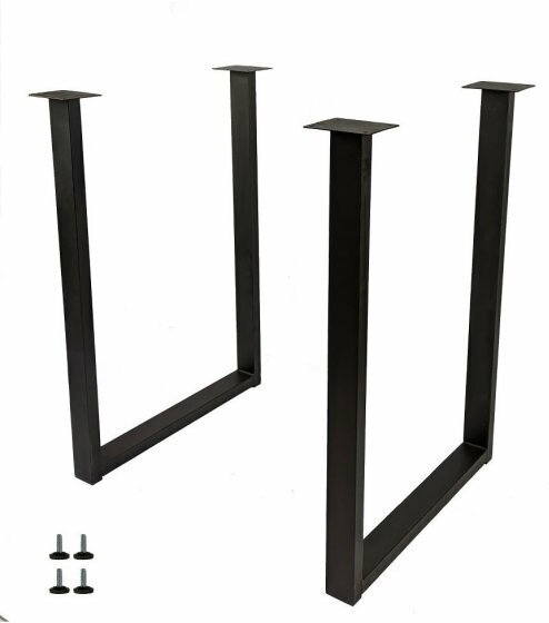 Подстолье Лофт П-образное чёрное, 710 мм, комплект 2 шт, INFILD