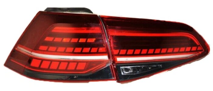 Задние фонари Фольксваген Гольф 7 2012-2017, бегущий поворотник