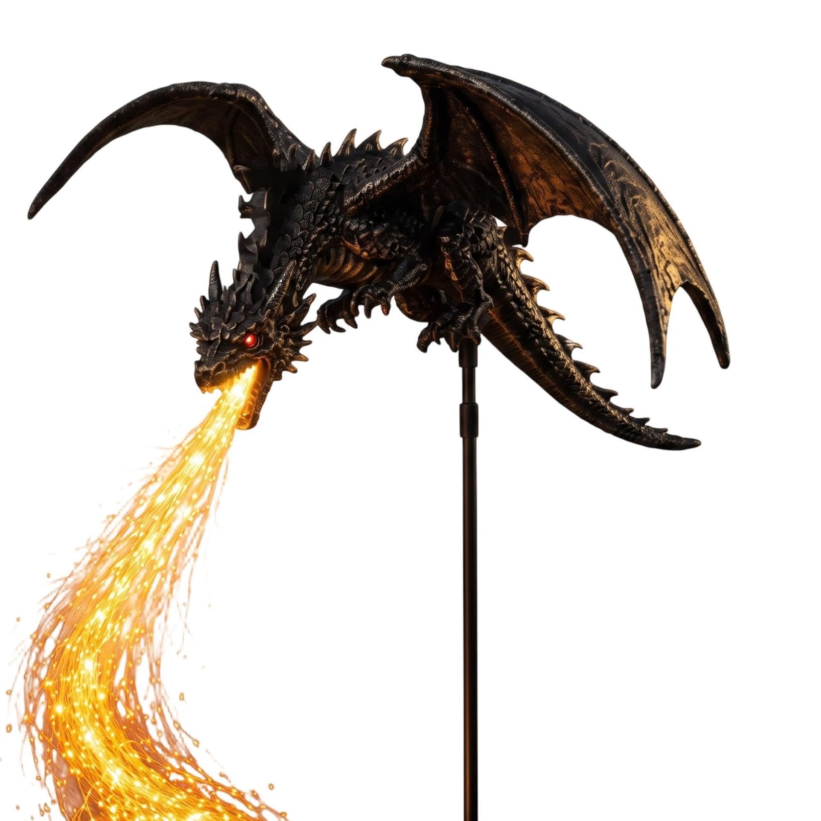 Огнедышащий садовый светильник Solar Dragon, 60 см
