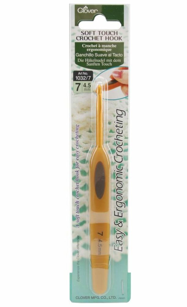 Clover - эргономический крючок для вязания размер 4,5 mm