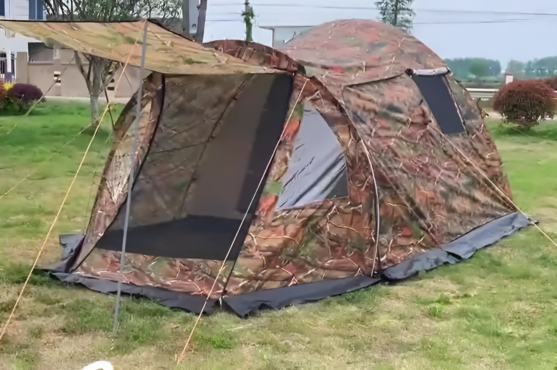 Палатка шатер-туристическая 4-местная TERBO MIR 1-036 МС Камуфляж