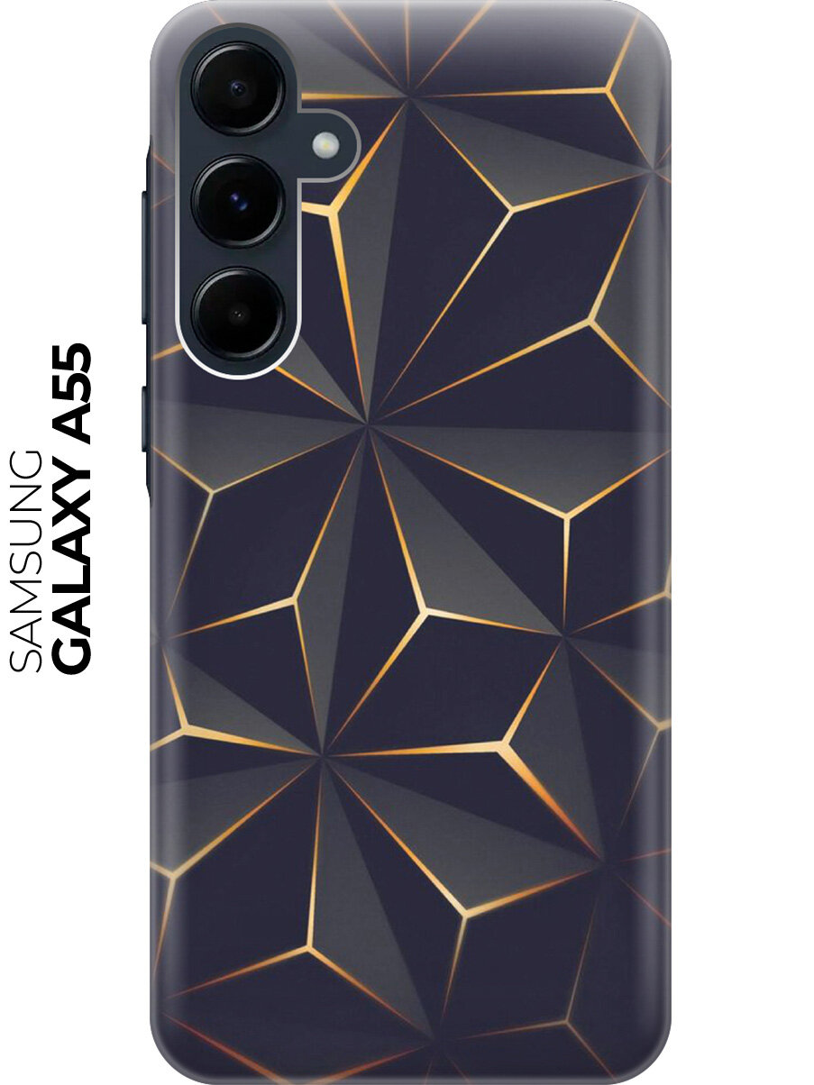 Силиконовый чехол на Samsung Galaxy A55 / Самсунг А55 с рисунком "Графитовый узор"