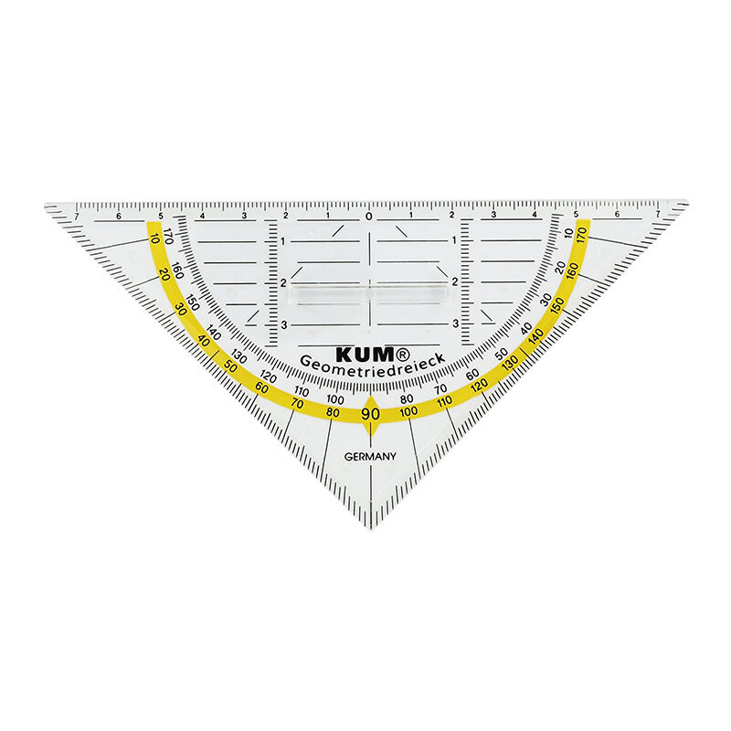 Линейка KUM Kum 292, нескользящая, прозрачная, белая, 16см