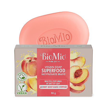 Натуральное мыло BioMio Bio-Soap Персик и Ши 90 г