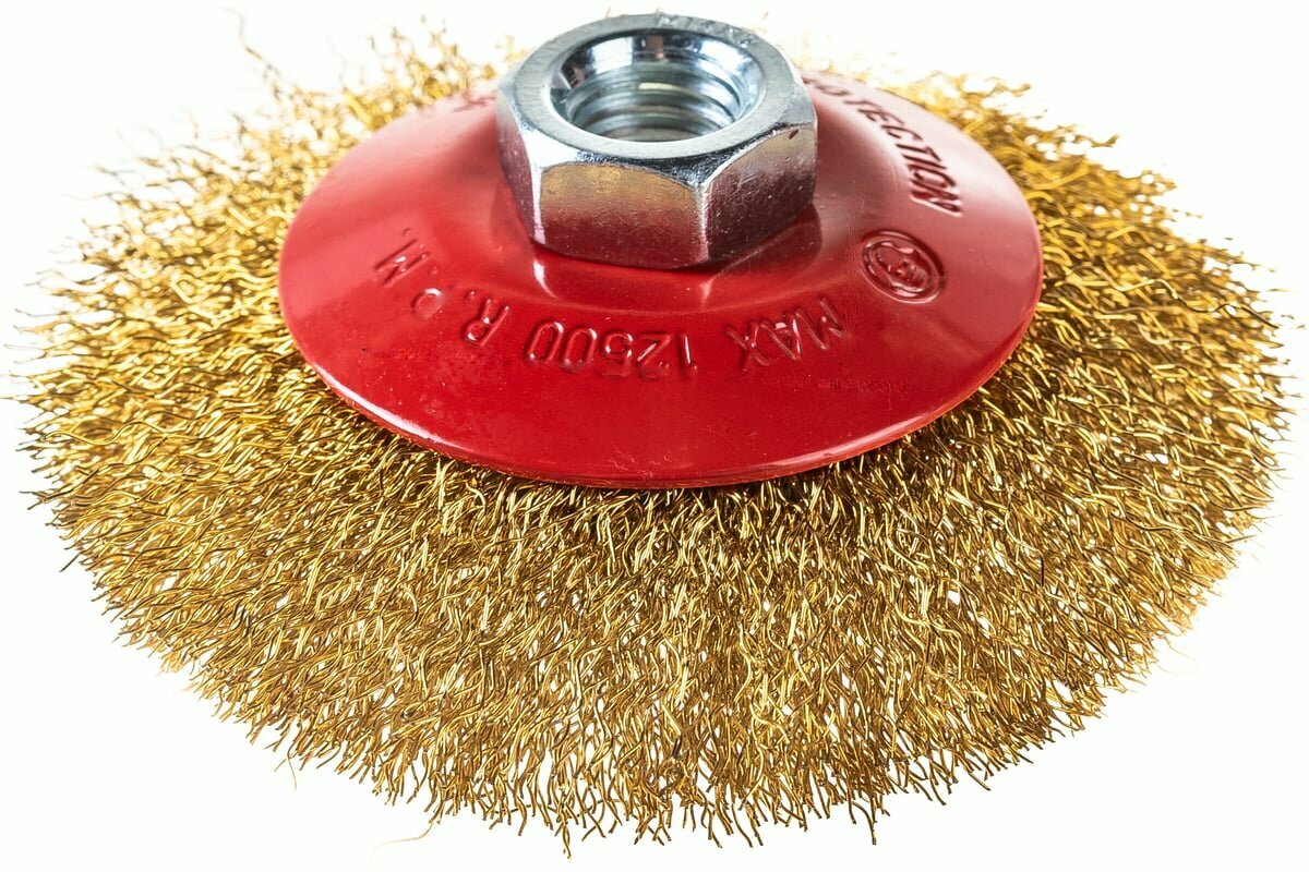 Щетка тарелка 100 мм М14 для УШМ кедр 148-0100 208045 зачистка металла и ржавчины