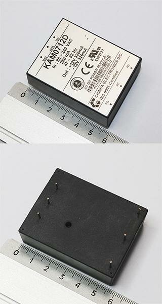 12/-12V, 7.6W, 0.32A/-0.32A KAM0712D, Модуль питания сетевой (блок питания под пайку), CASE KAM07, на плату, CHINFA
