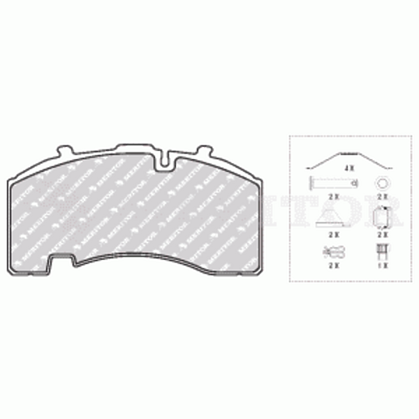 MERITOR MDP3171K (MDP3171K_AM) колодки дисковые с р / к 211x108x30 \bpw, knorr sb4309t (sk7)