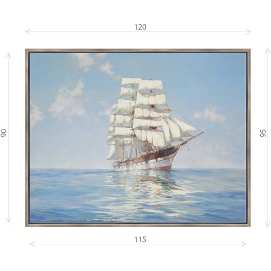 Картина Декор Депо Монтегю Доусона Ожидание паруса Матовый холст в раме 95х120 см