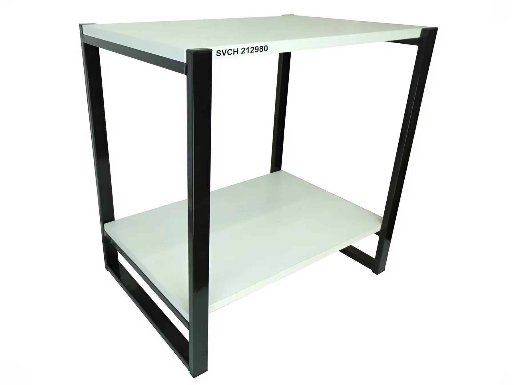 Полка для микроволновки GARROSS "SIBERIA 212980", 2 полки 35х54 см, выс 13 см и 54 см, каркас чёрный, цвет полок сосна