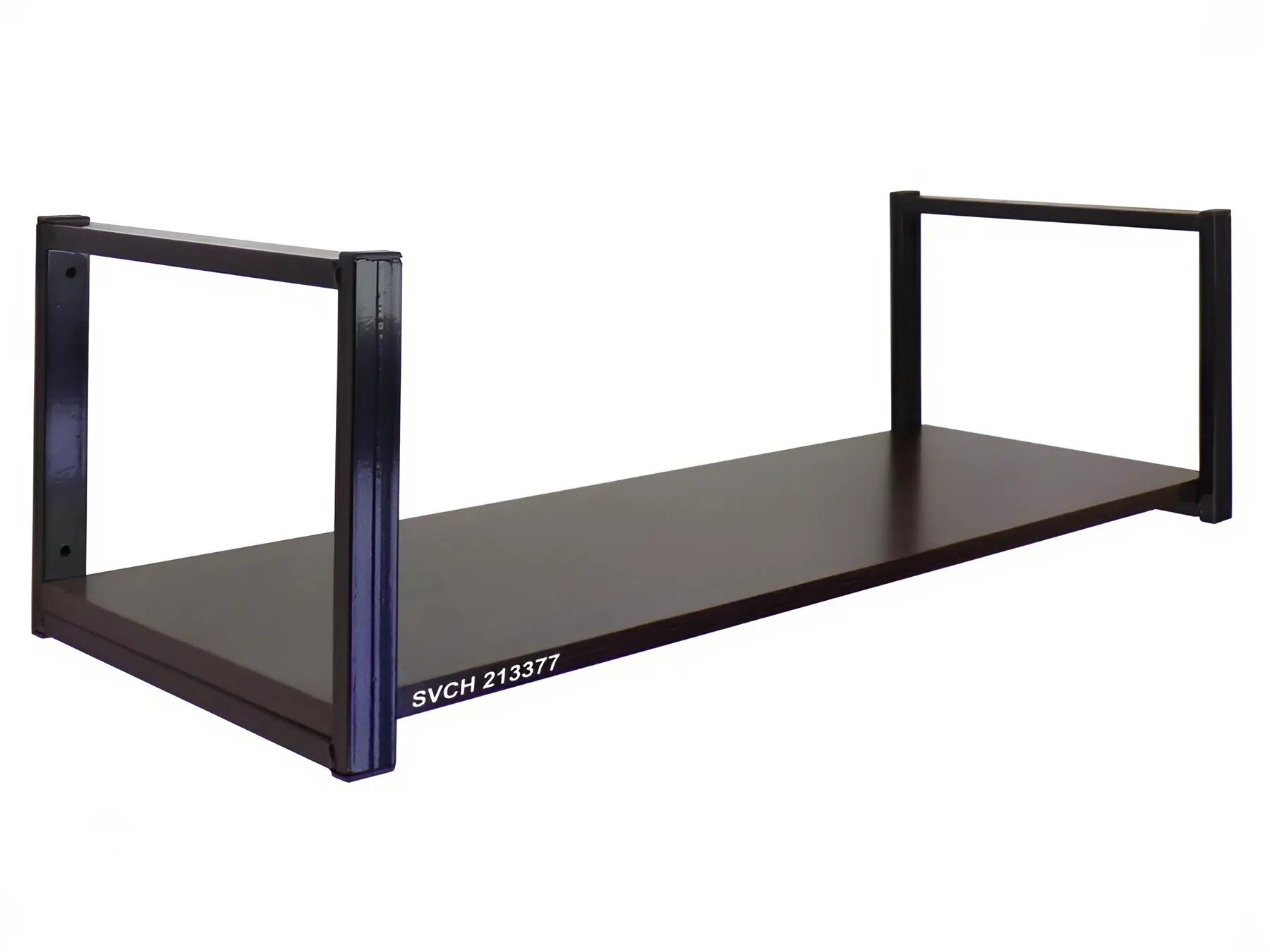 Полка для микроволновки GARROSS "SIBERIA 213377", одна полка 30х90 см, высота 25 см, каркас чёрный, цвет полок венге