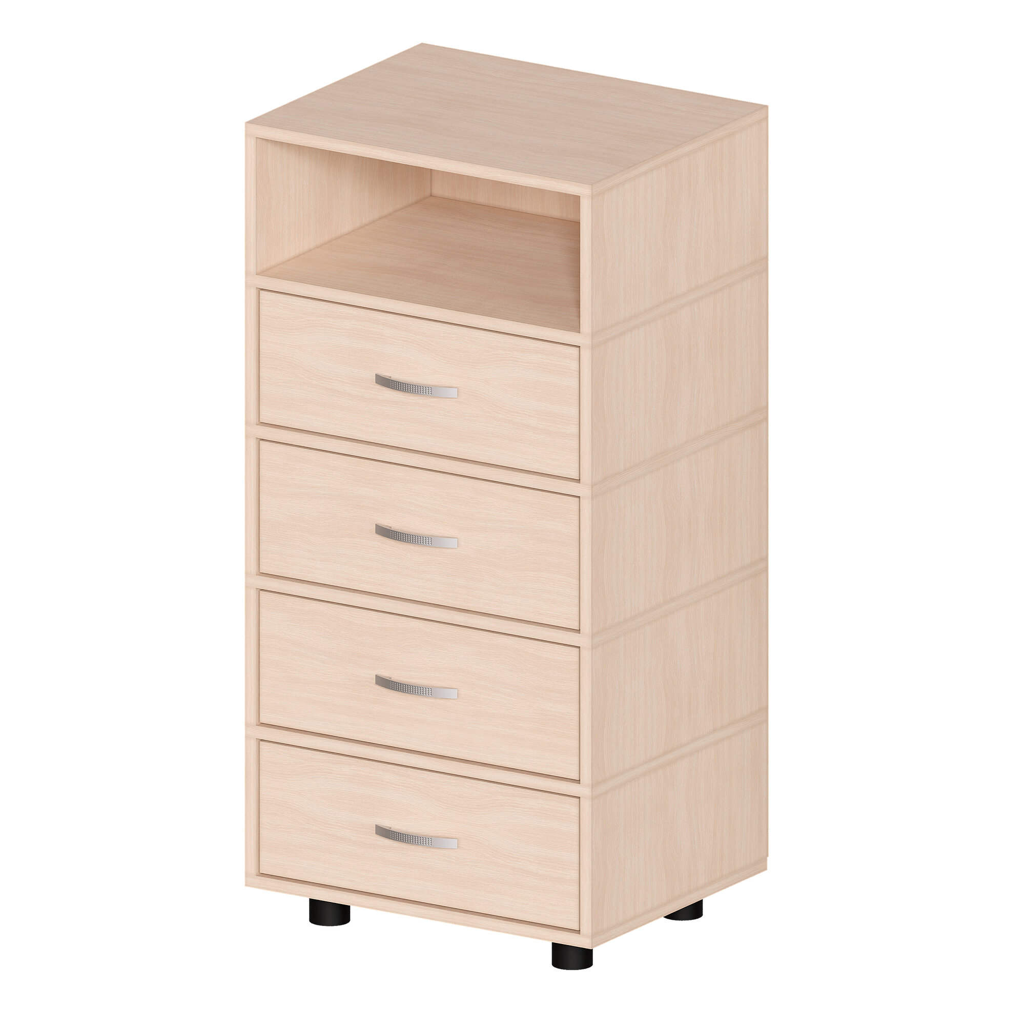 Комод СитиМебель-8 Ширина 40 см, Глубина 50 см, Высота 103 см, цвет: Дуб молочный