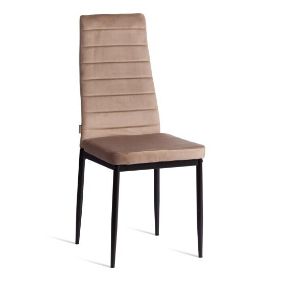 Стул обеденный Tetchair Easy (mod. JSC02-1) / 1 шт. в упаковке металл, флок, 41 х 52 х 96 см, Beige (бежевый) HLR8 / черный