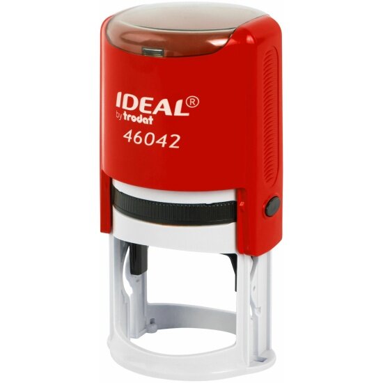 Оснастка для печатей Trodat оттиск D=42 мм, синий, IDEAL 46042, корпус красный, крышка, подушка,125311