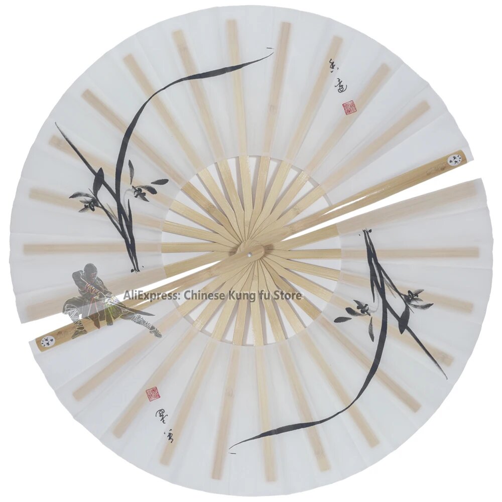 Бамбуковый веер для кунг-фу left and right