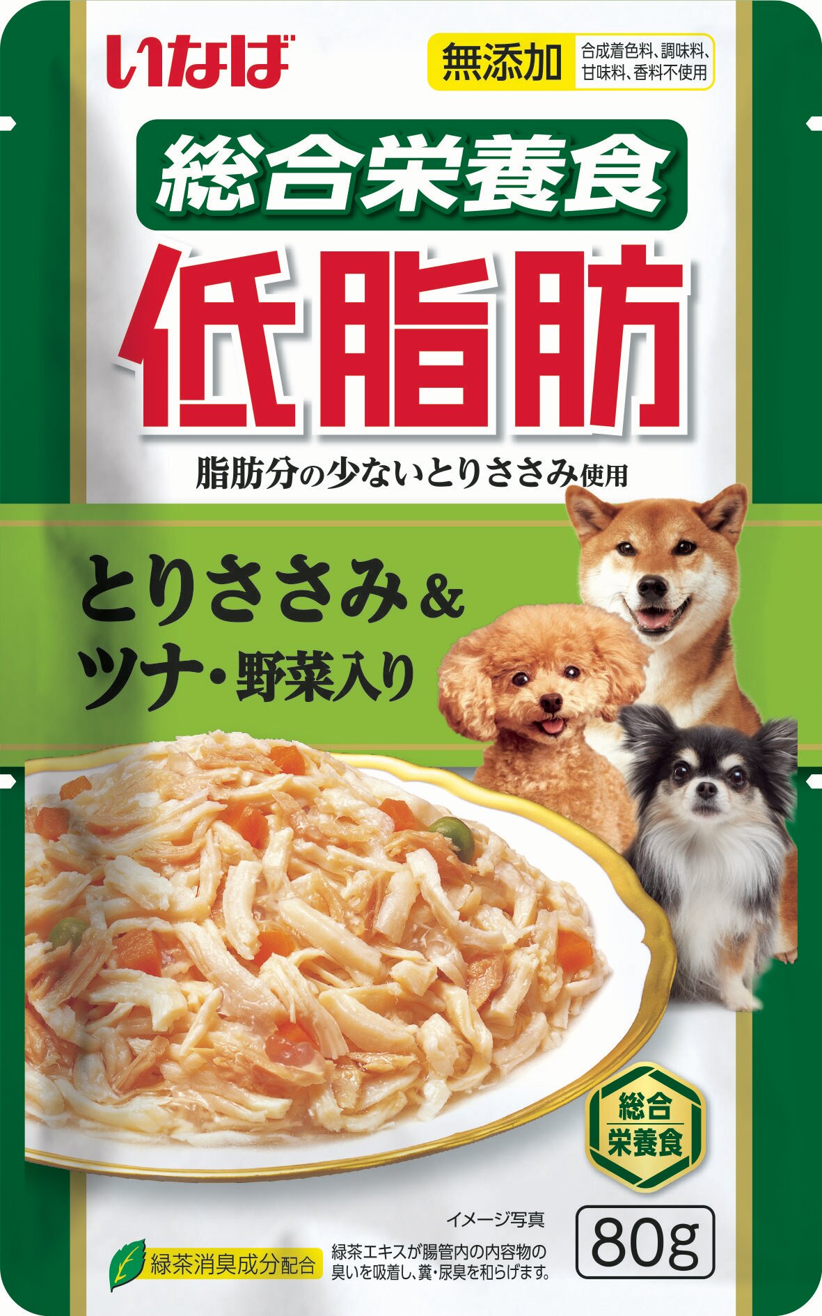 Влажный корм для собак Inaba Teishibo Куриное филе с тунцом и овощами в желе 80г (6 штук)