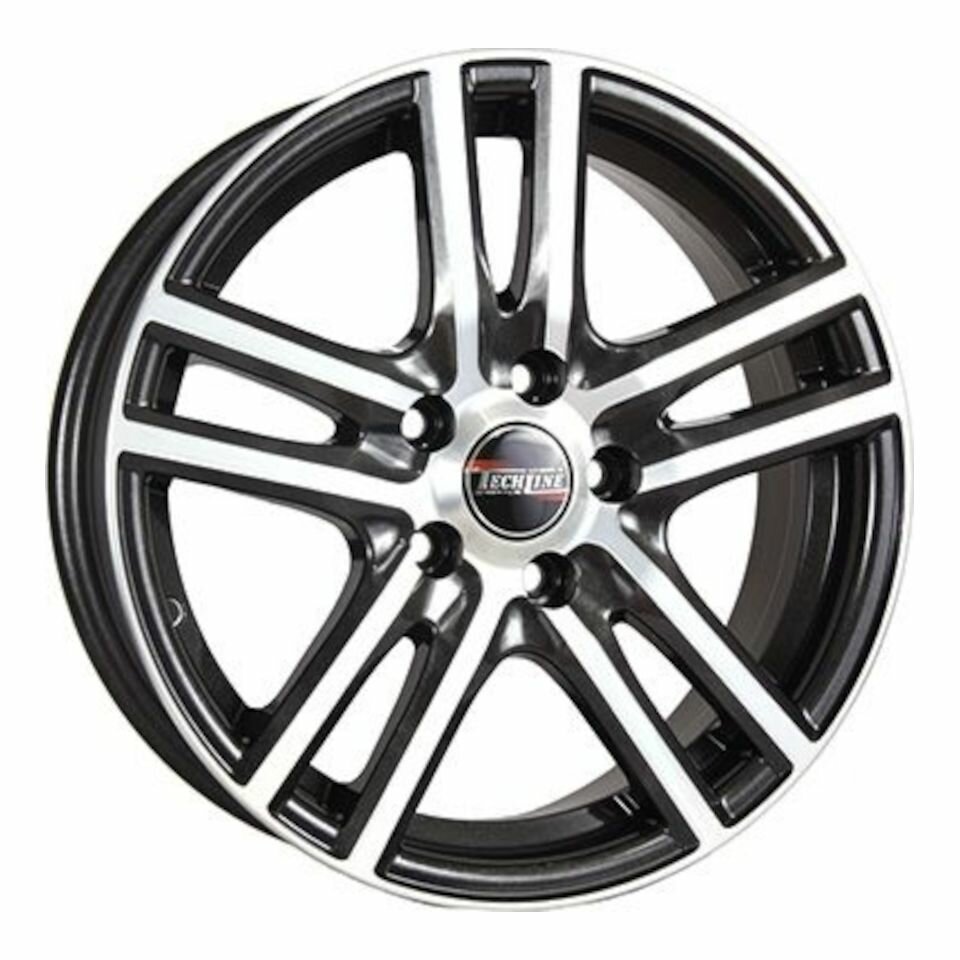 Литой колесный диск Tech Line 529 6R15 5*100 ET38 d57,1 Алмаз черный BD