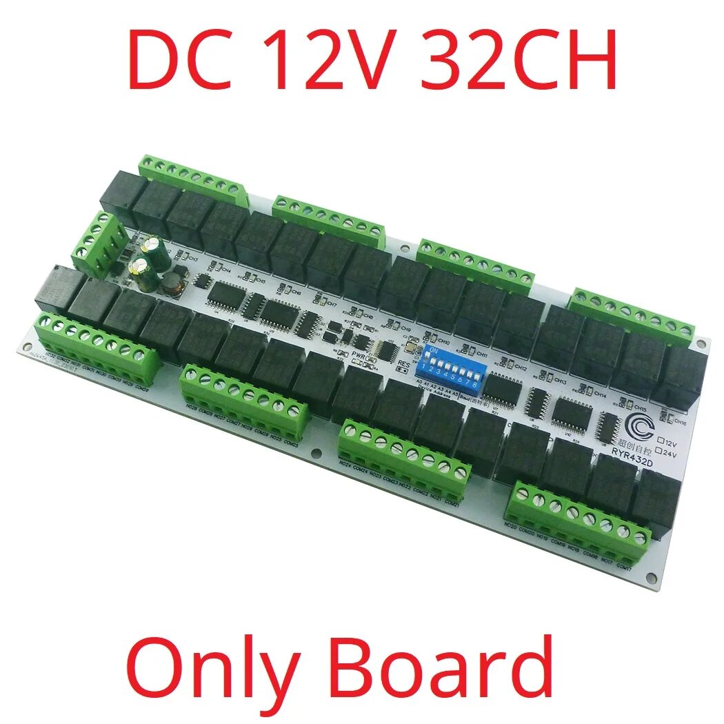 Релейный модуль eletechsup RYR404A_RYR408B_RYR416C_RYR432D 32CH 12V Only Board