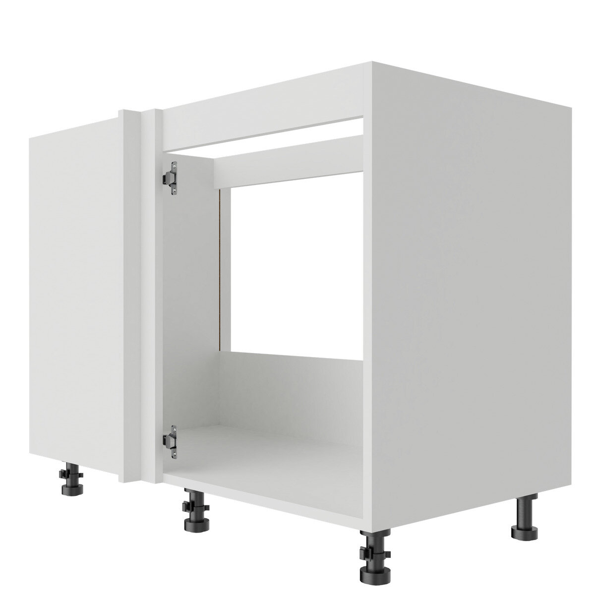 BCS-1050-1SX/DX, Каркас тумбы напольной угловой под мойку 1 дв, Ш1050мм, В720мм, лев/прав Белый