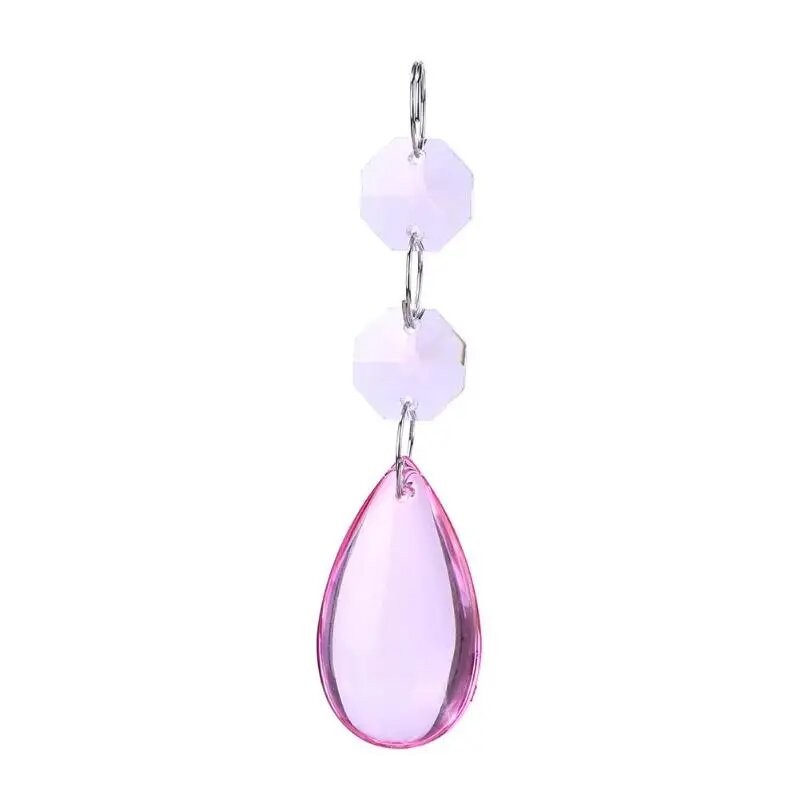 Хрустальные подвески Camal, 2 шт, 36 мм Розовый, 6 Pink