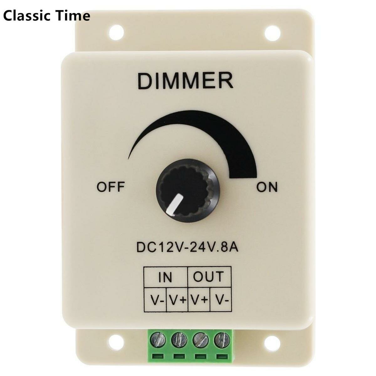 Светодиодный диммер DC 12 В 24 В 8 А, регулируемая яркость, драйвер для светодиодной ленты, одноцветный источник питания, контроллер