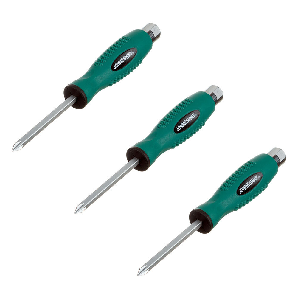 Отвертка крестовая PH1 75 мм ударная Anti-slip grip (D70P175) (3 шт.)