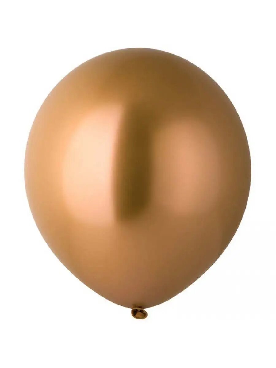 Гигантский воздушный шарик СмеХторг, латекс, 100см, круглые, однотонные, бронзовый