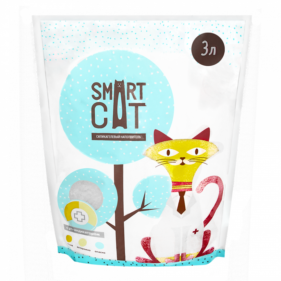 Smart Cat - Силикагелевый наполнитель для кошек с PH индикатором