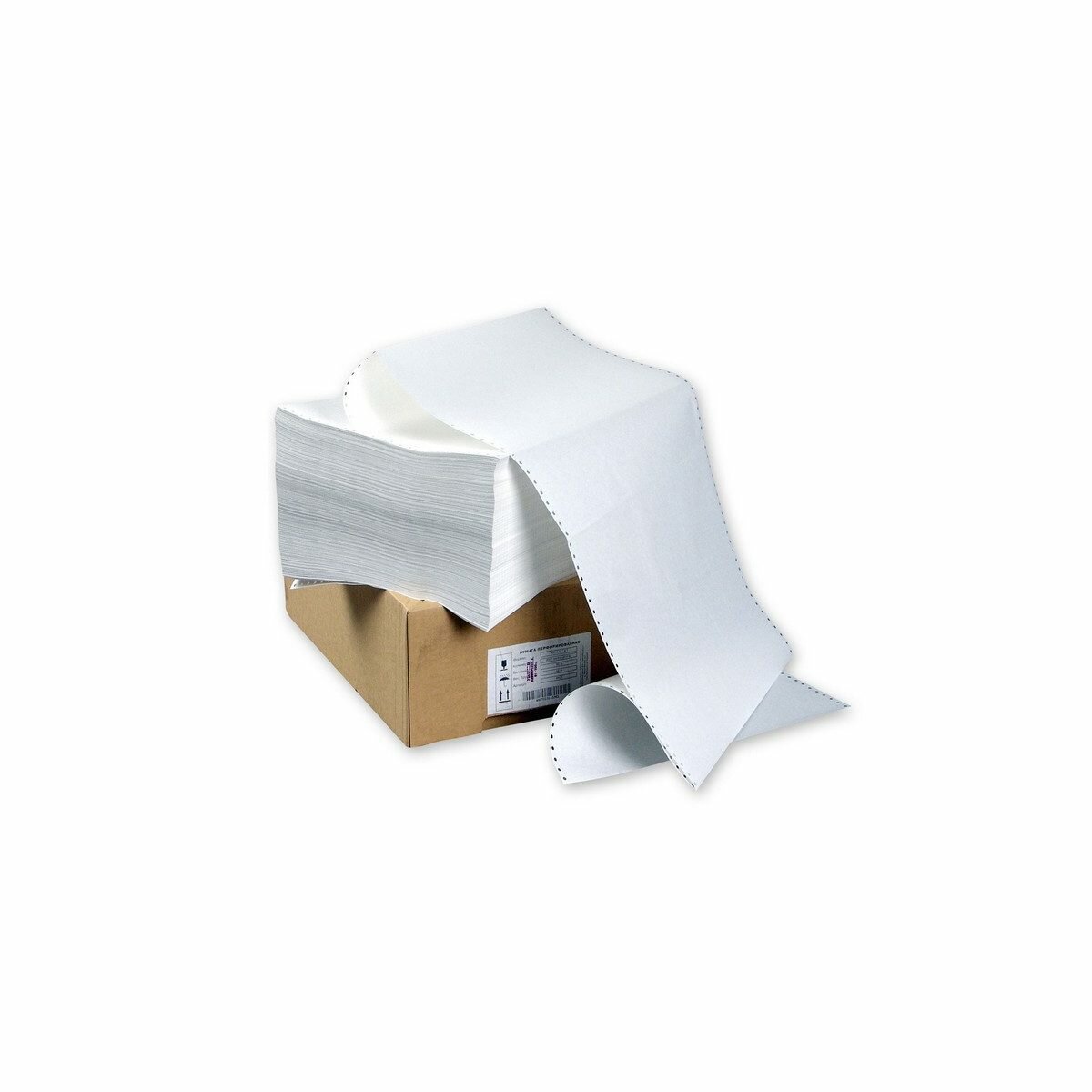 Бумага перфорированная ProMEGA (210мм x 458м, 60г, 95% CIE) 1 слой, шаг 12", НП, оптима, пачка 1500л.