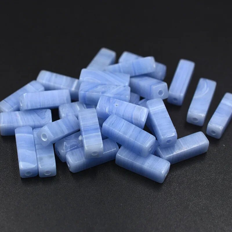 Плоские бусины из императорского агата 13х4 мм Синий, picture color