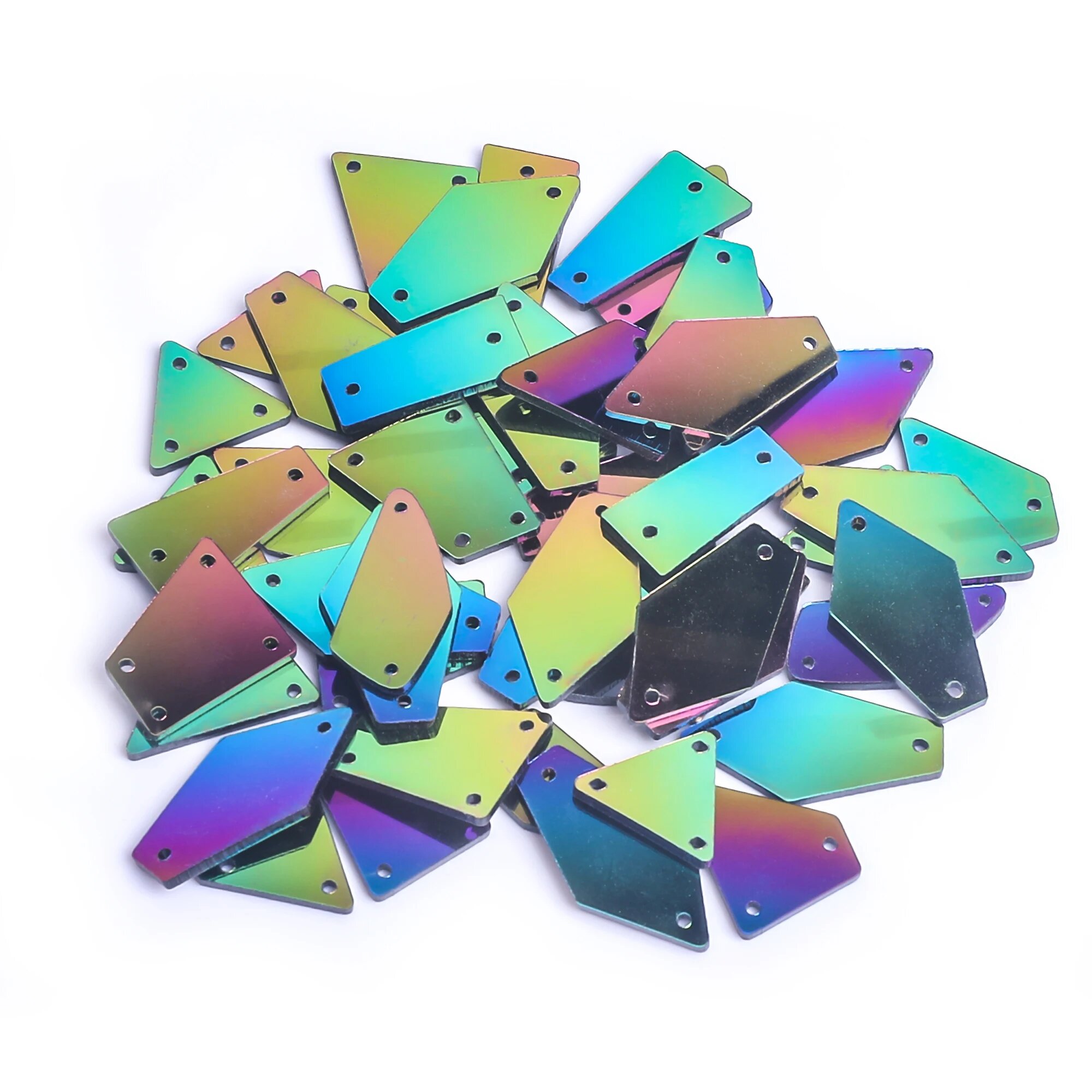 Стразы радужные, mix 50pcs, для вышивания