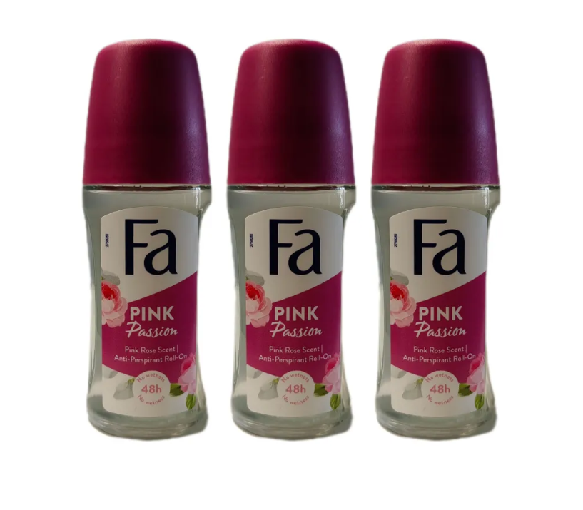 Ролик дезодорант Fa Розовая страсть защита 48 часов, 50 мл х 3 шт