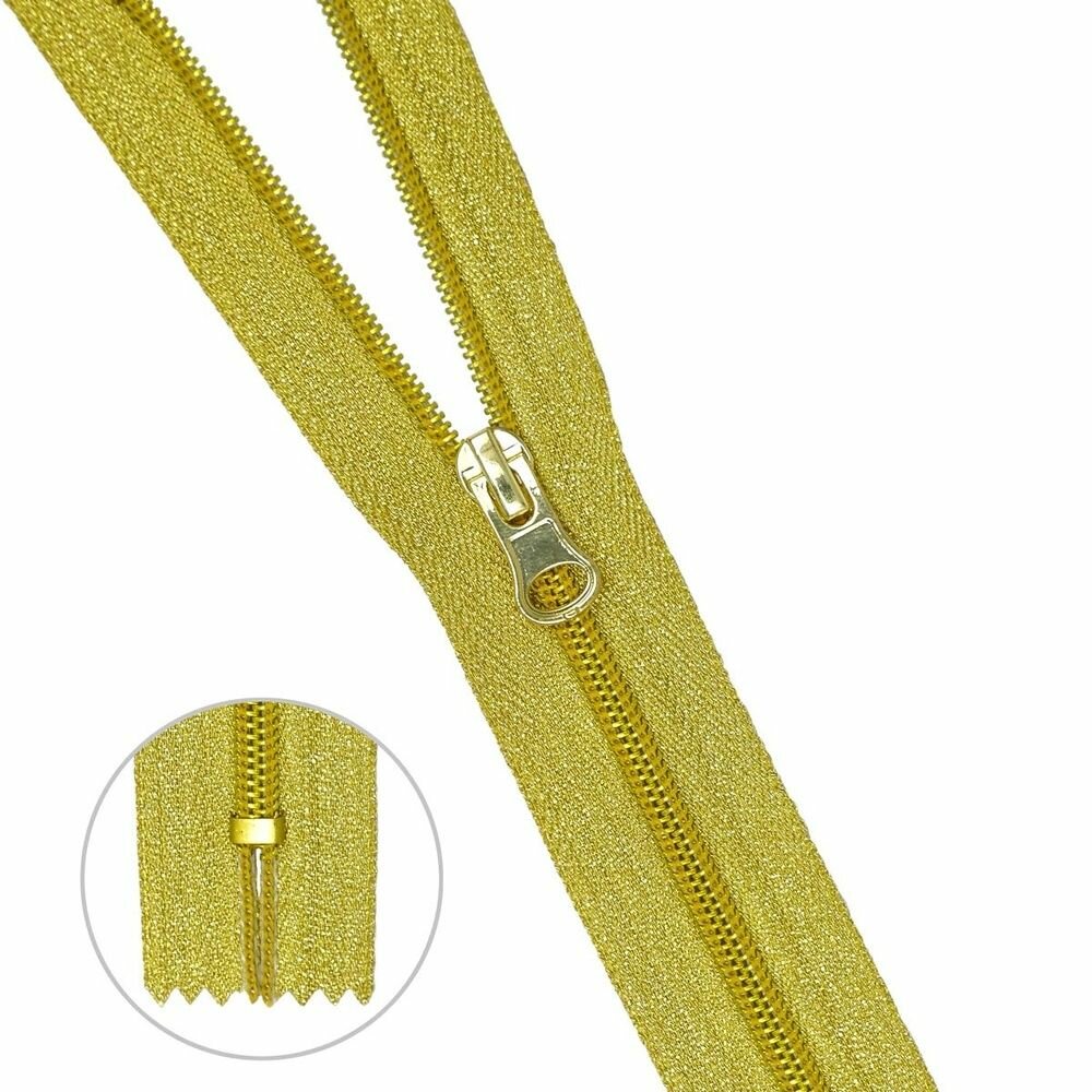 Молния айрис витая т5 18 см золото, 10 шт