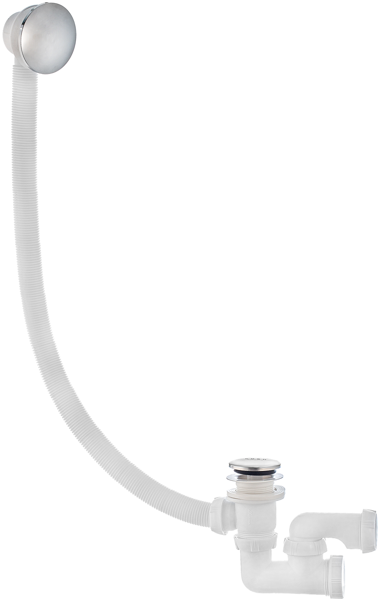 Слив-перелив WIRQUIN QUICK CLAC с регулируемым сифоном вентиль и клапан ABS хром, L700 мм
