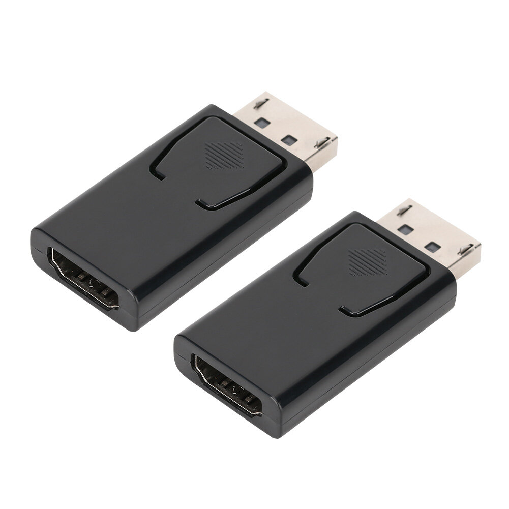 2pcs/Pack Black Display Port DP Мужчина в HDMI Женский преобразователь адаптера для ноутбуков ПК